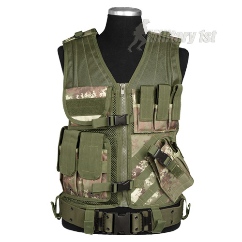 Mil Tec Usmc Tactical Vest Vegetato Woodland