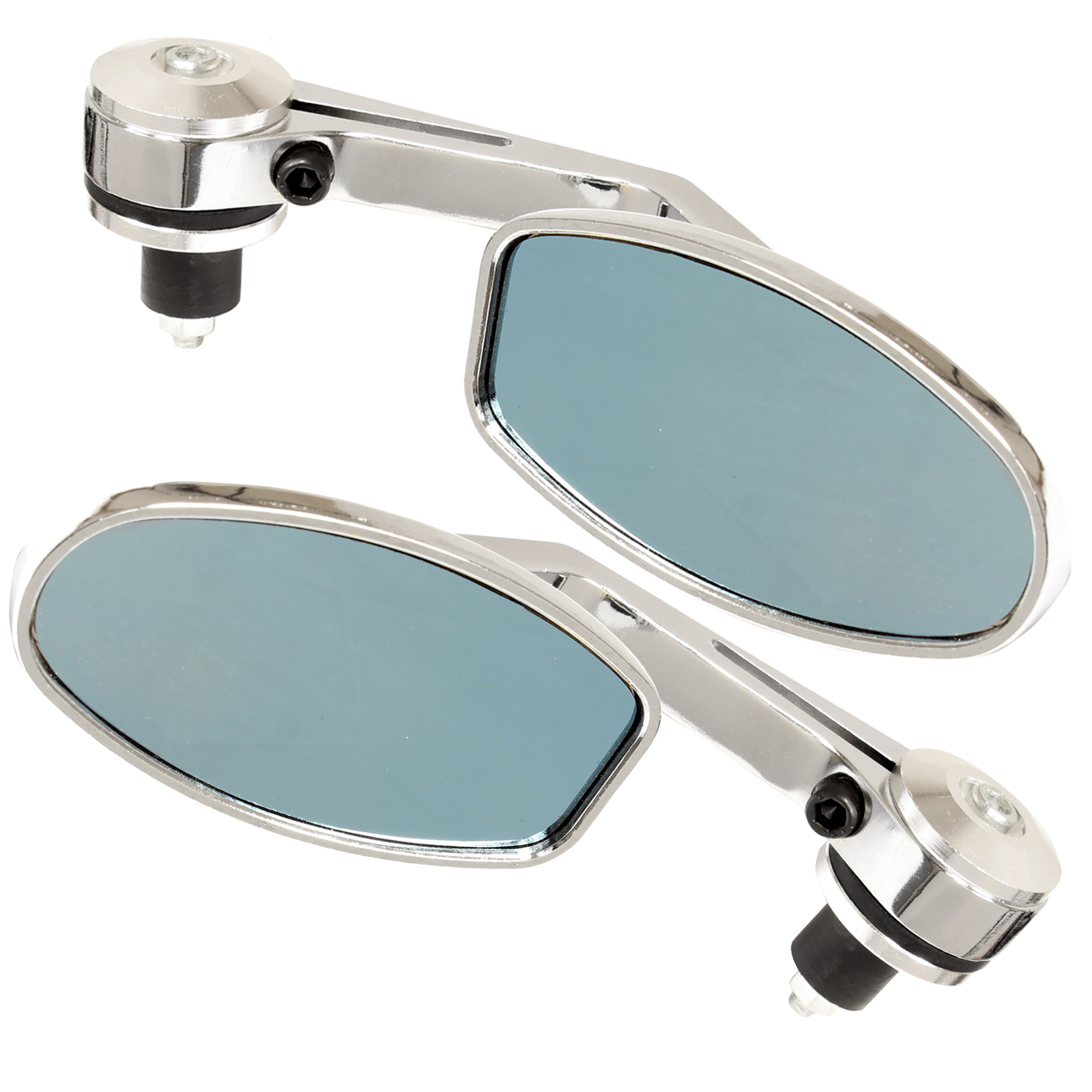 Ryde Chrome Universal Motorcycle 22mm 7 8 Bar End Mirrors Motorbike