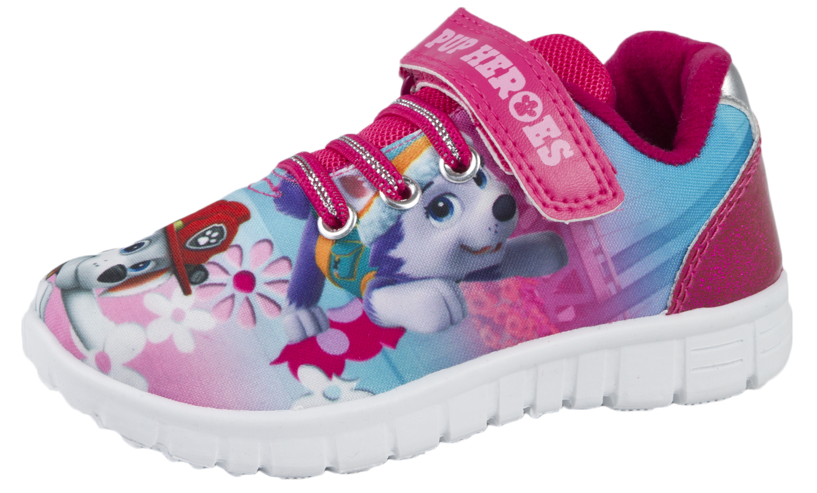 Paw Patrol Skye Sports Trainers Girls Glitter Skate Shoes Pumps Kids ...