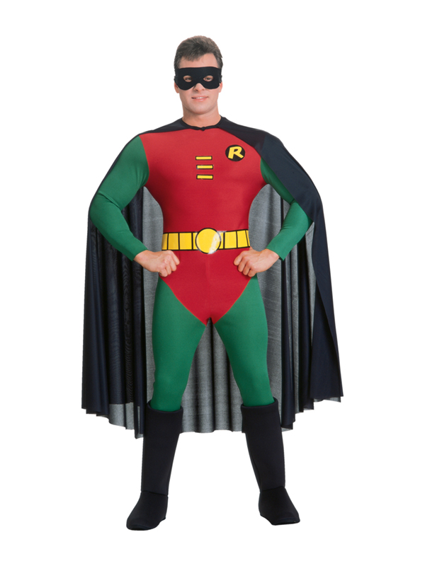 Adult Robin Superhero Fancy Dress Costume Batman Superhero Mens Gents Male Ebay