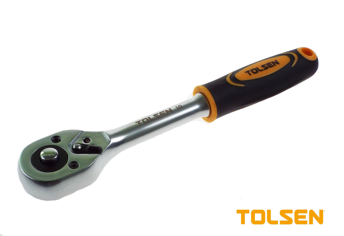 Tolsen 15119 Quick Release Reversible Ratchet 3/8" Square Drive