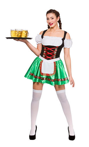 Oktoberfest Bavarian Beer Maid Ladies Fancy Dress Womens Adults German