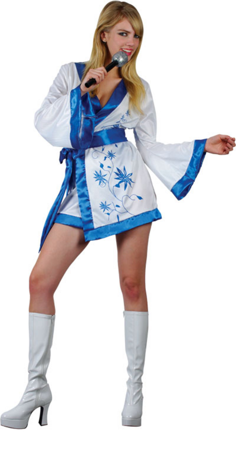 Super Trouper Kimono 1970s Fancy Dress Ladies 70s Abba Costume Outfit