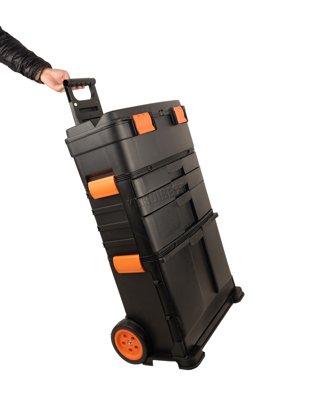 Foxhunter Plastic Mobile Roller Work Shop Chest Trolley Storage Tool