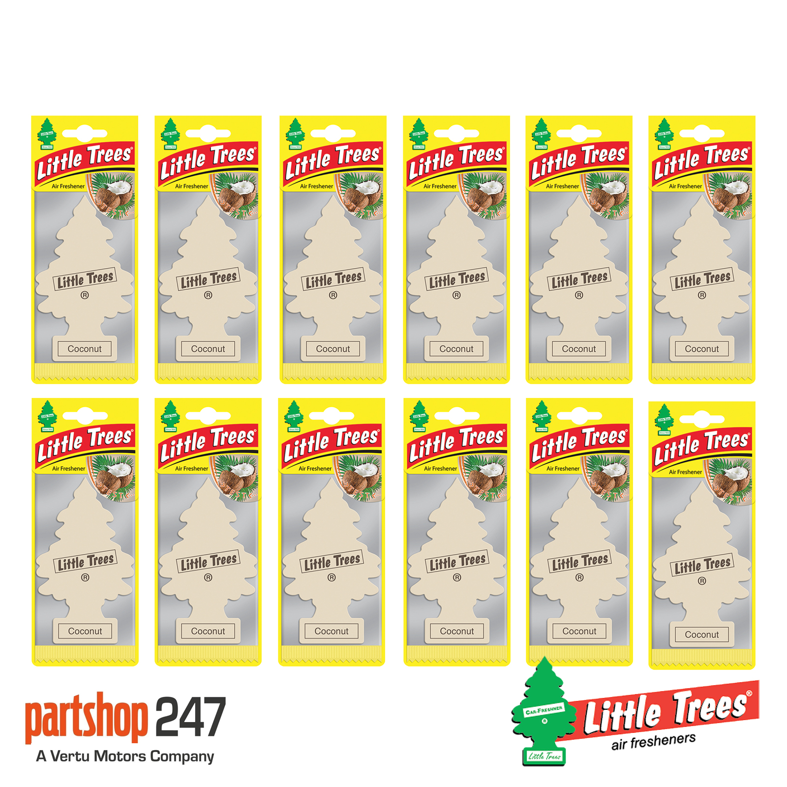 12 x COCONUT Little Trees Magic Tree Car Home Air Freshener Freshner ...