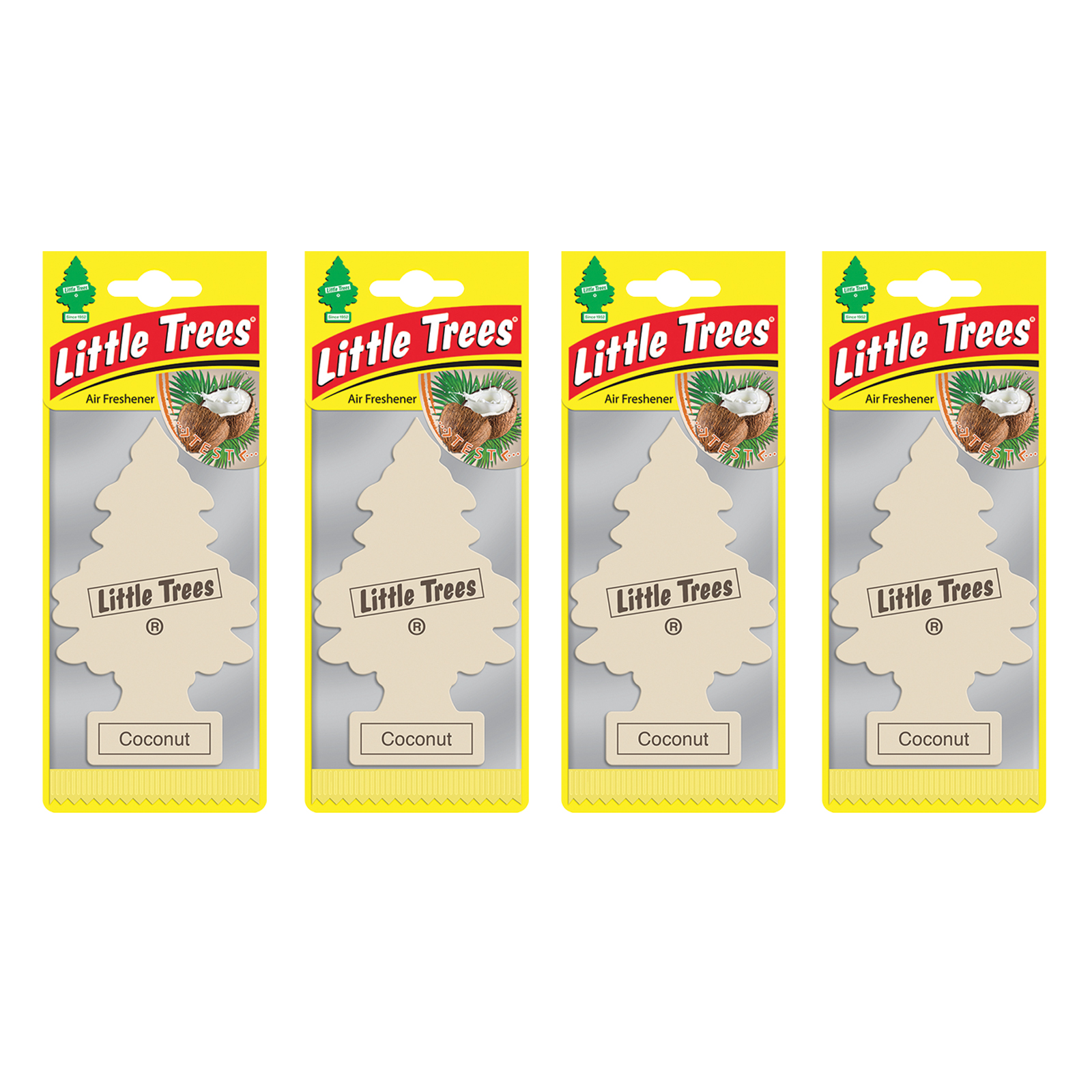 4 x COCONUT Little Trees Magic Tree Car Home Air Freshener Freshner ...