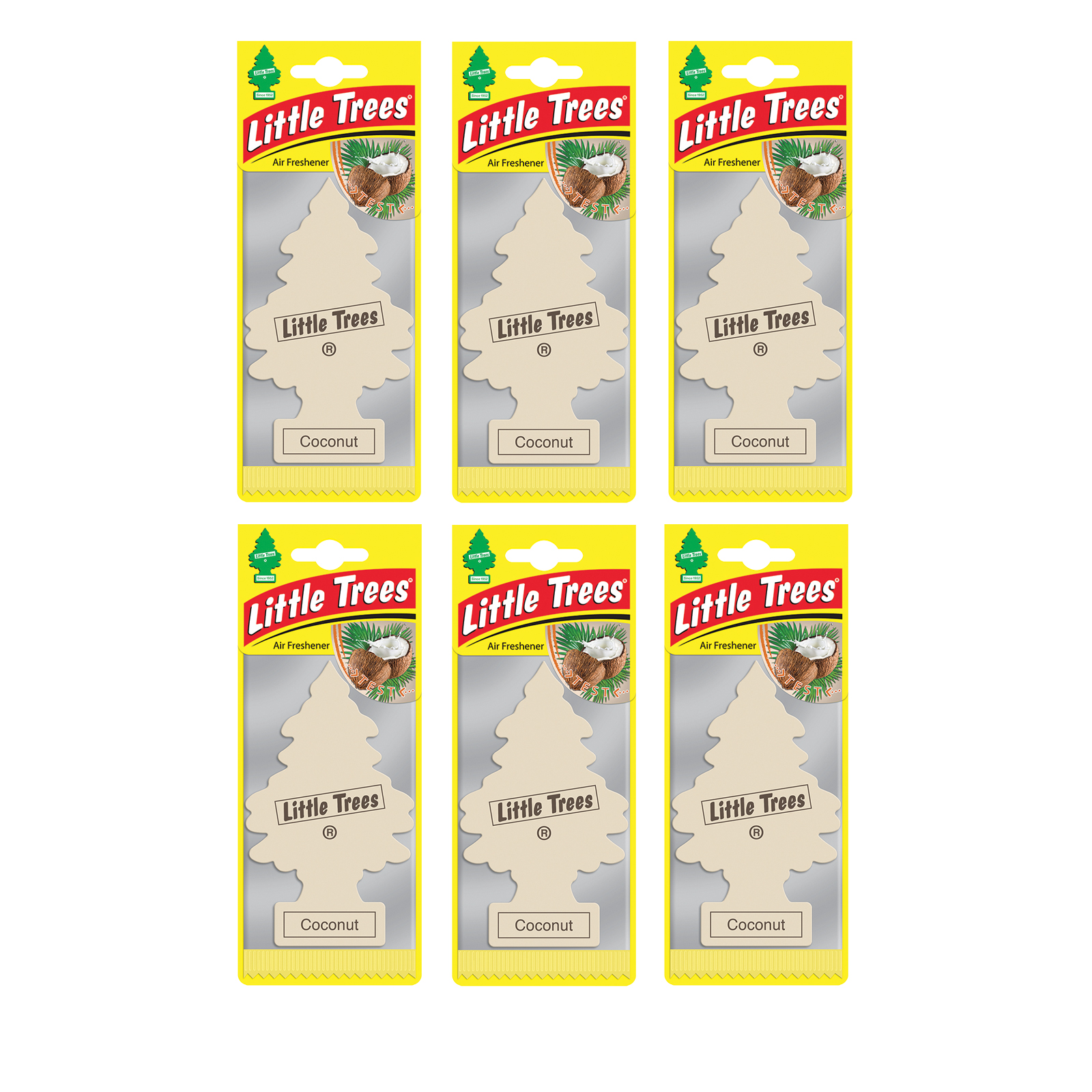 6 x COCONUT Little Trees Magic Tree Car Home Air Freshener Freshner ...