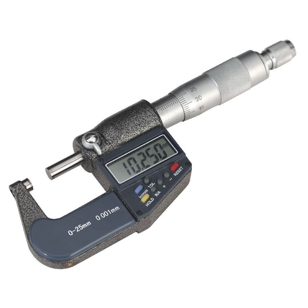 Sealey Digital External Micrometer 0 25mm 0 1" Micrometer Digital High ...