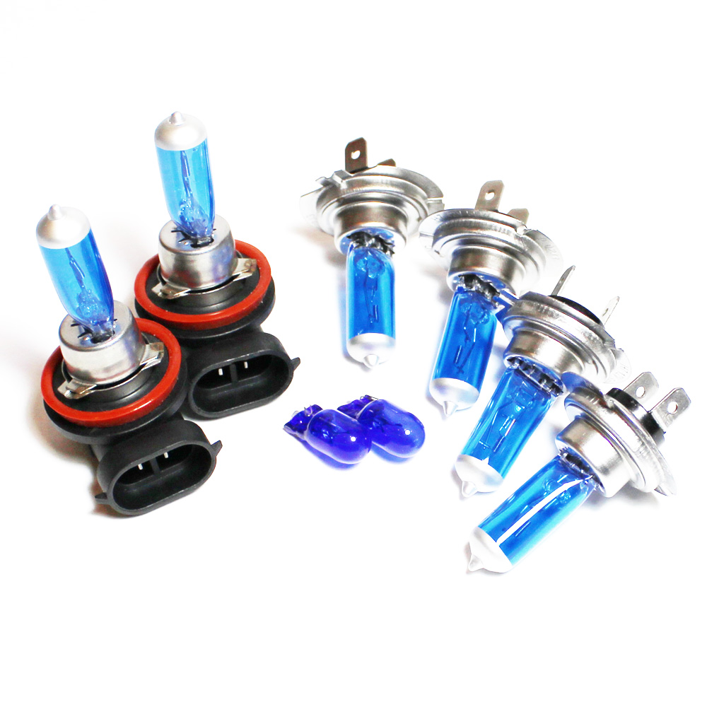 H7 H7 H11 501 55w ICE Blue Xenon HID High/Low/Fog/Side Light Headlight ...