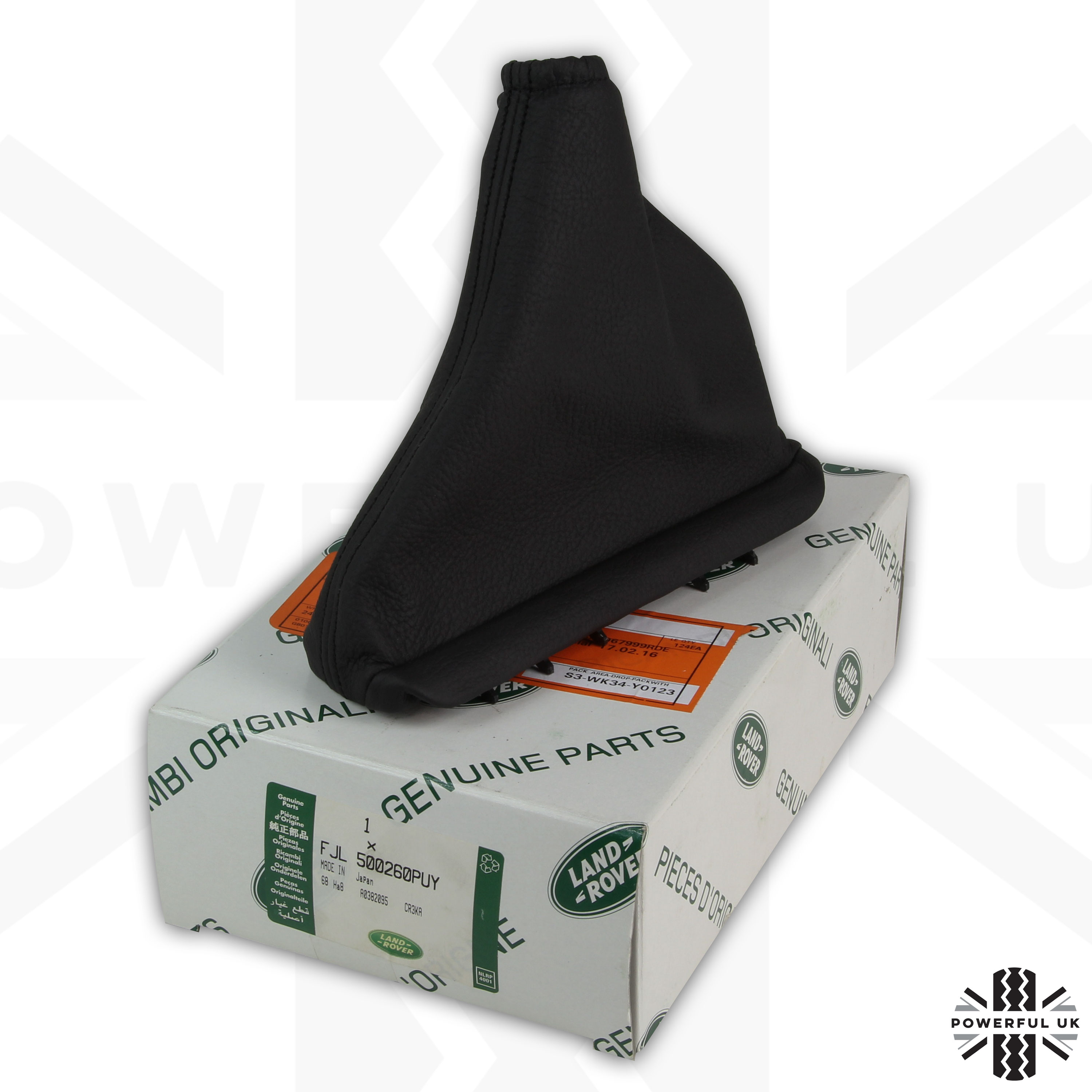 Hand brake gaiter lever Cover boot Black leather for Vogue L322 ...