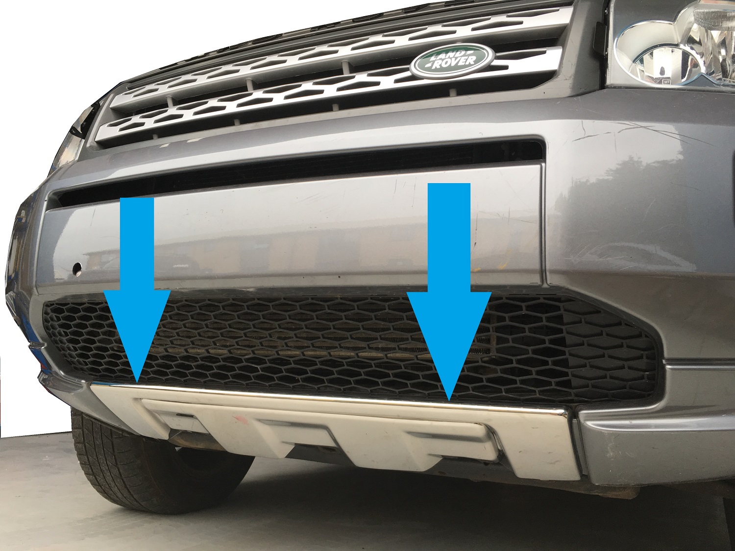 Stainless steel front bumper skid plate Land Rover Freelander 2 2011 ...