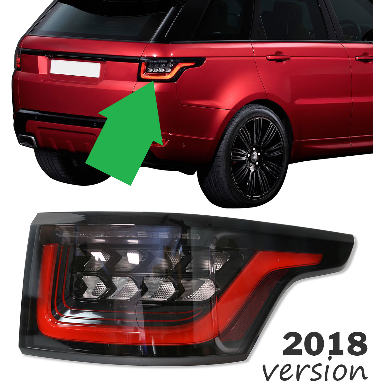 Rear Light Assembly Right tail lamp O/S RH Range Rover Sport L494 ...