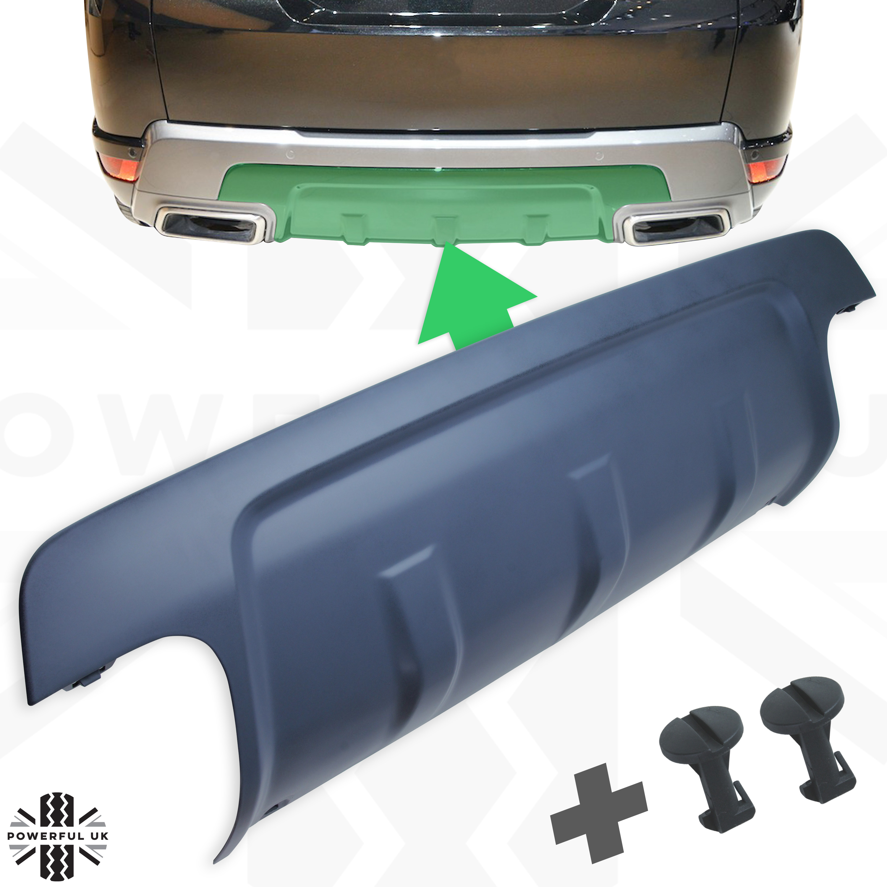 Rear bumper tow eye cover in Primer for RangeRover Sport L494 2018 ...