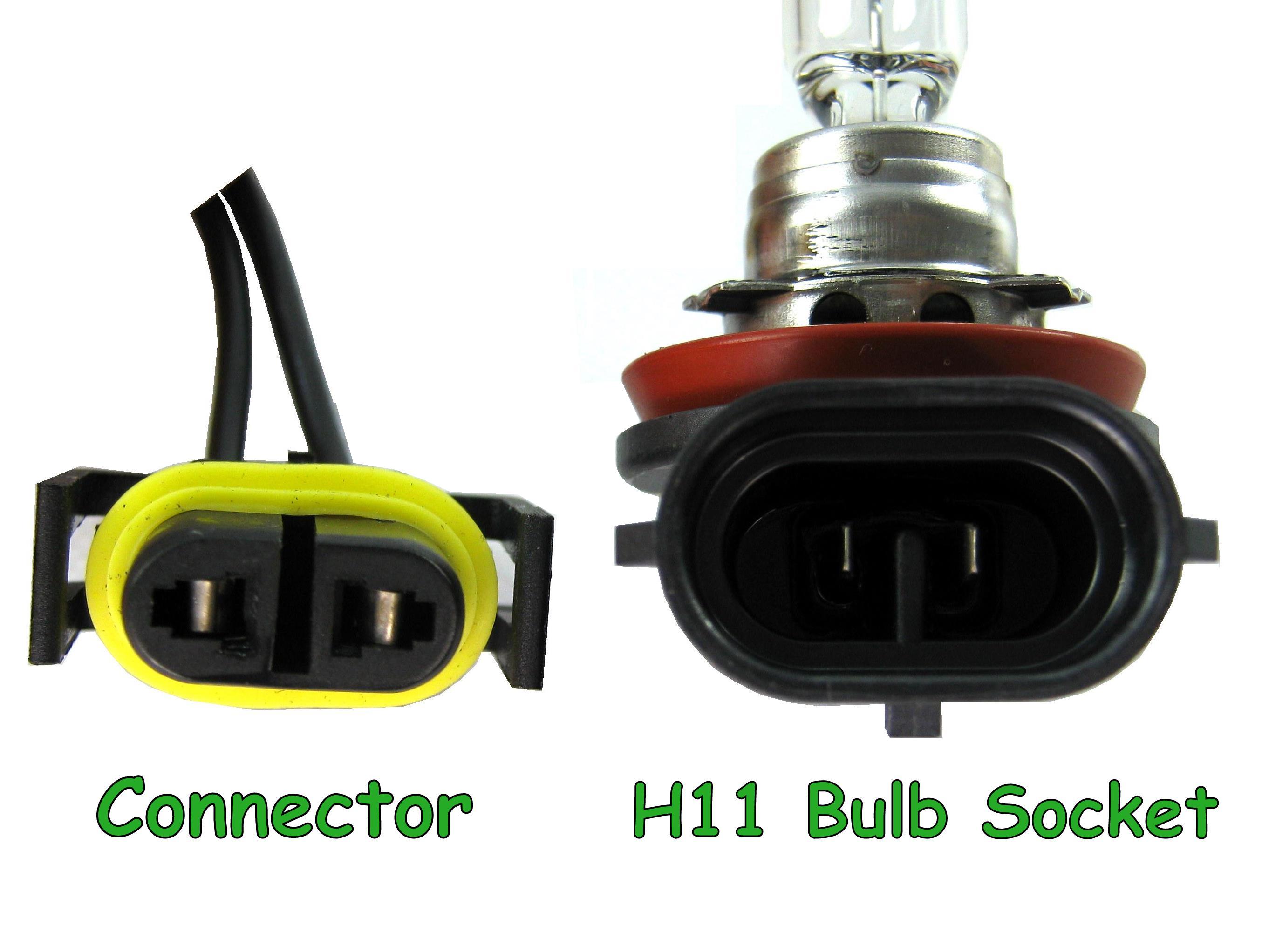 H8 bulb connector plug socket fog lamp head light loom 708 vw bmw ford ...