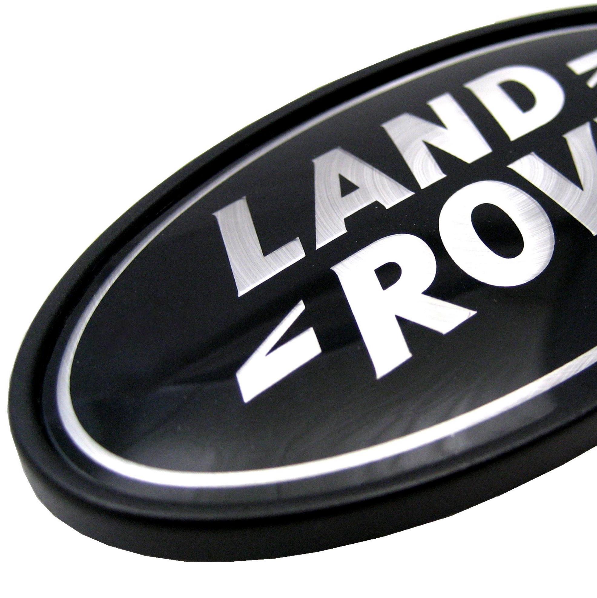 Land Rover Defender steering wheel badge upgrade black+Silver Oval ...