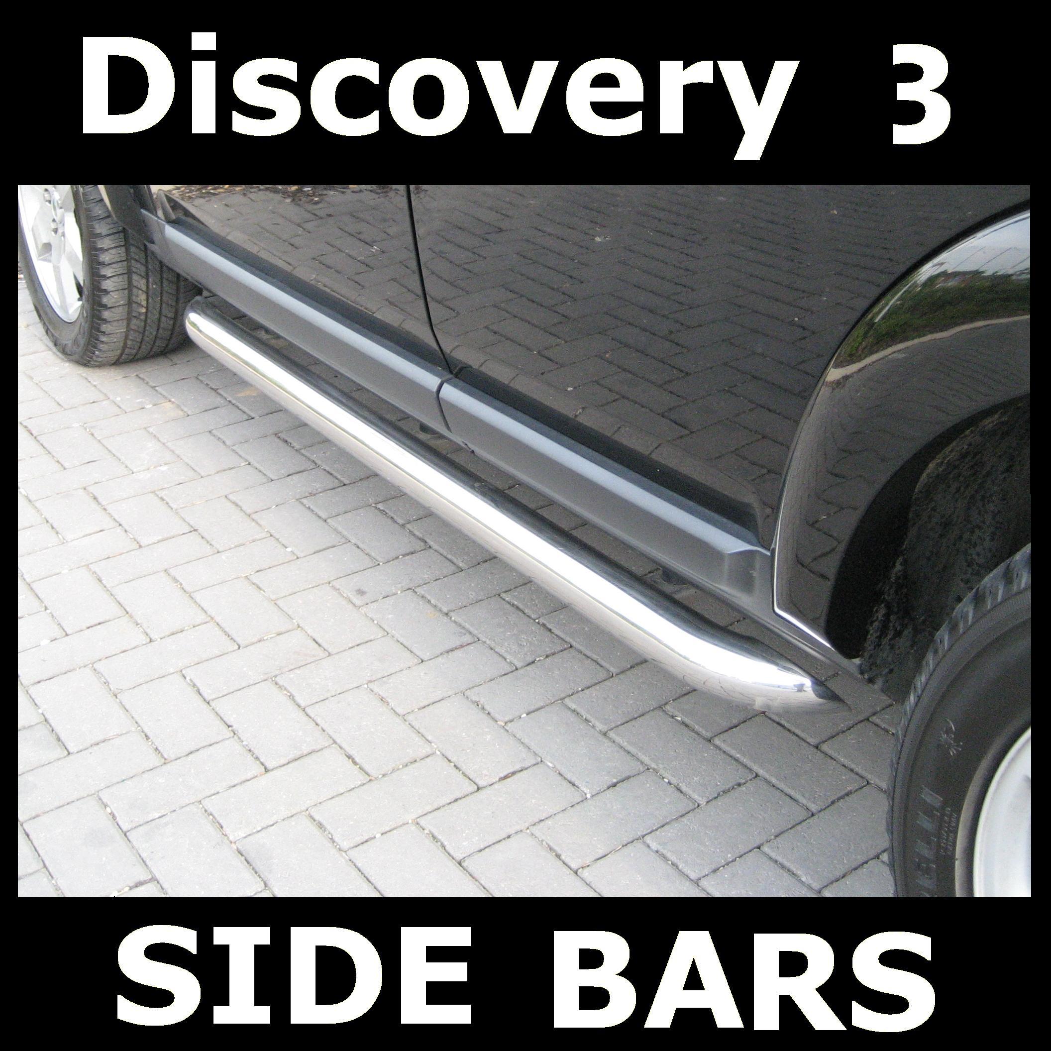 STAINLESS SIDE BARS for Land Rover Discovery 3 & 4 step tube LR3 Disco ...