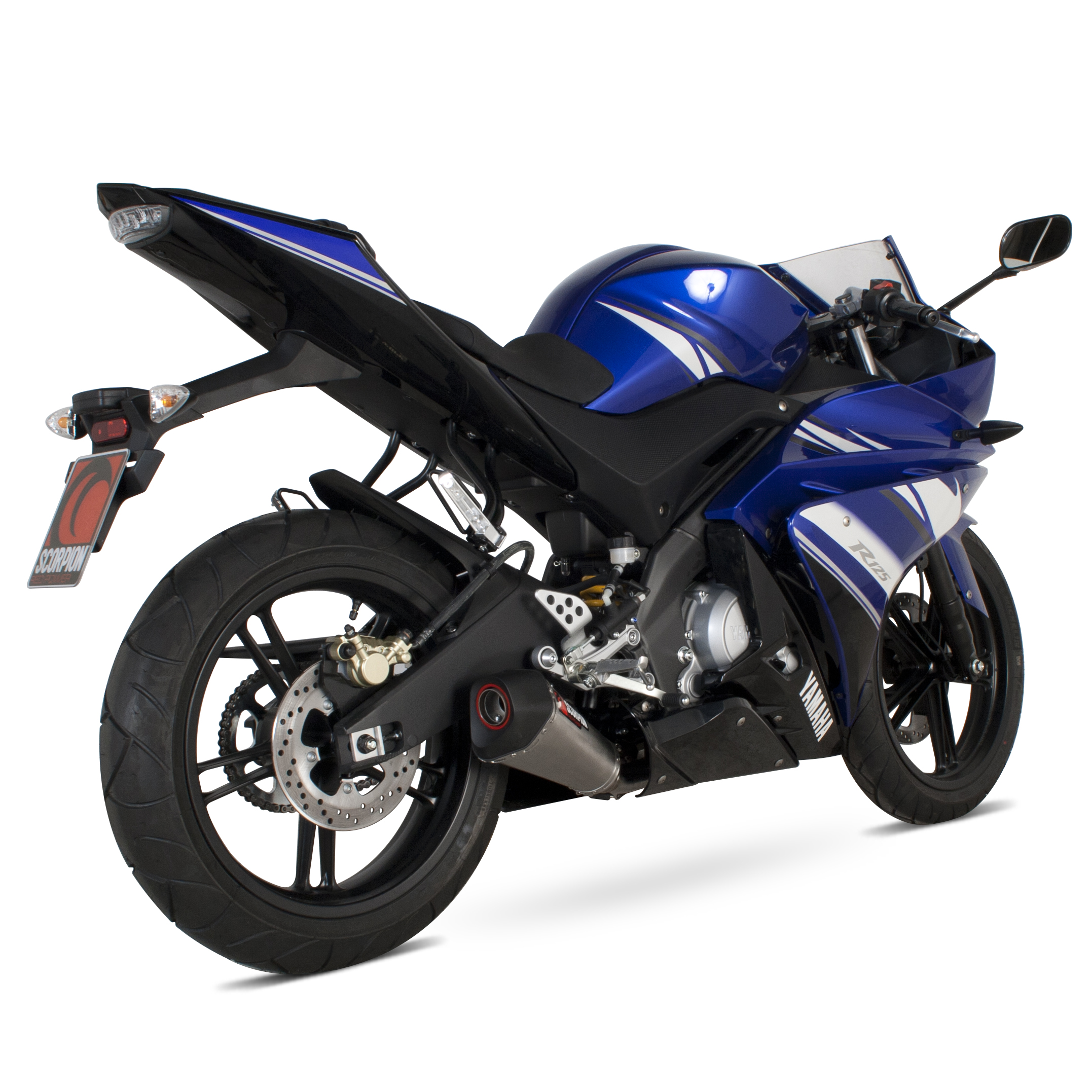 Scorpion Serket Taper Titanium Oval Exhaust - Yamaha YZF R 125 Full ...