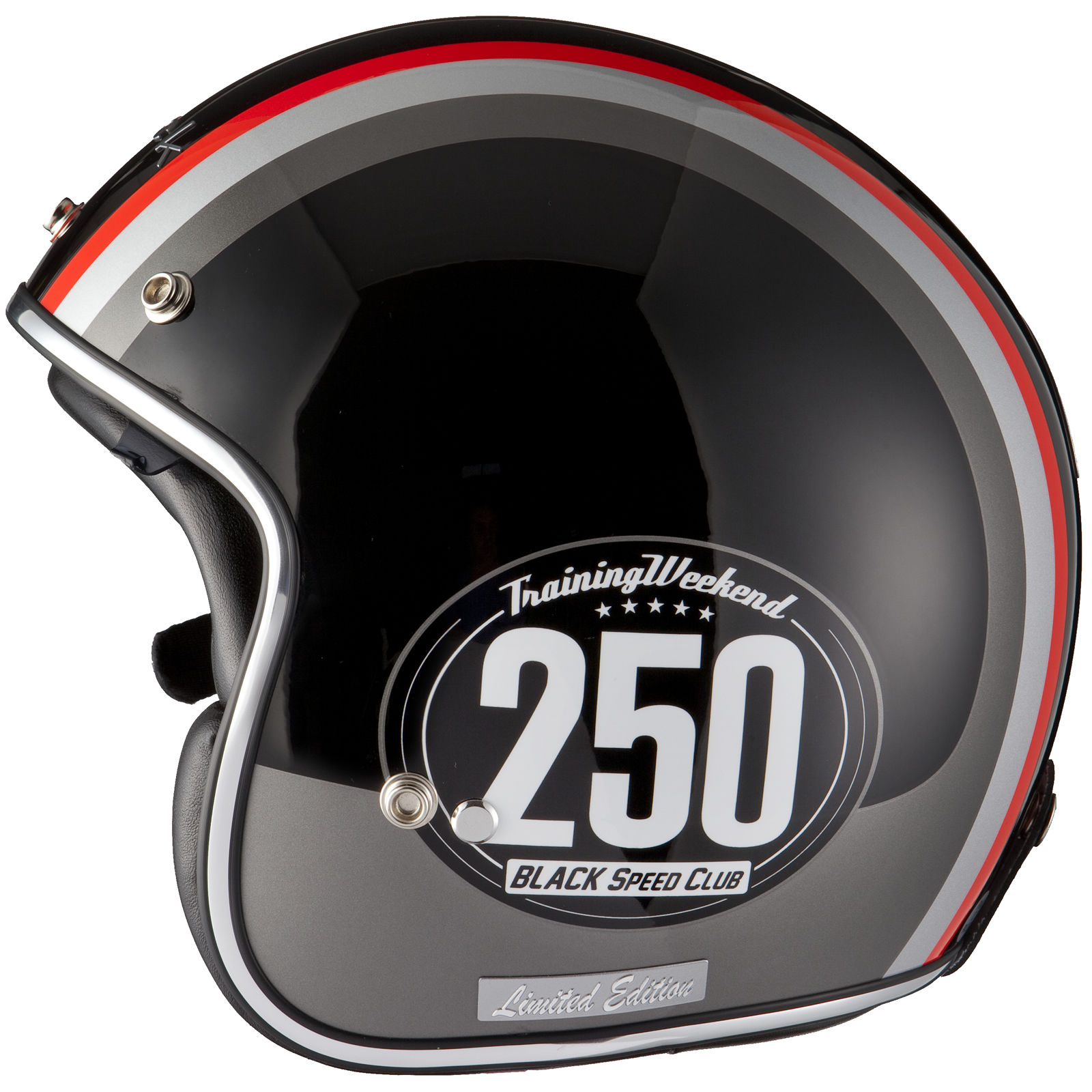 Limited Edition Black Smith Classic Racer Open Face Scooter Motorcycle ...