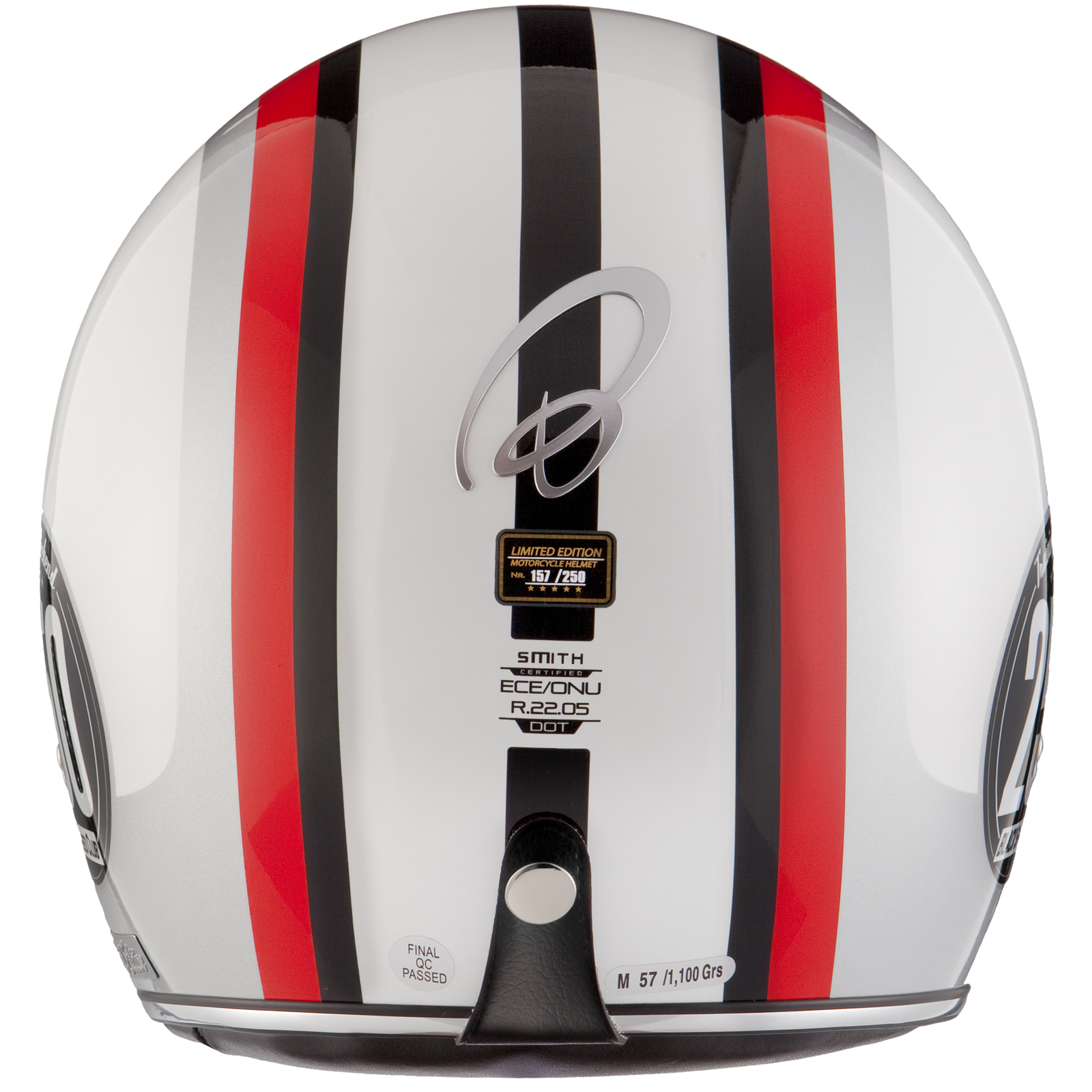 Limited Edition Black Smith Classic Racer Open Face Scooter Motorcycle ...
