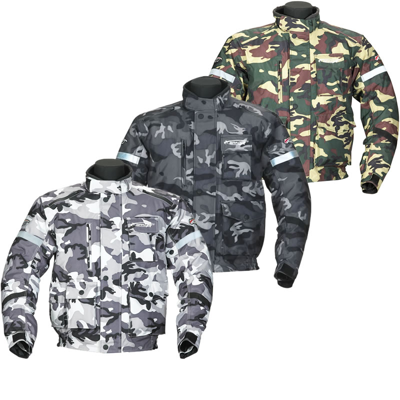 SPADA CAMO Motorrad Jacke Nylon Camouflage Tarnfarben Biker Kurze Jacke ...