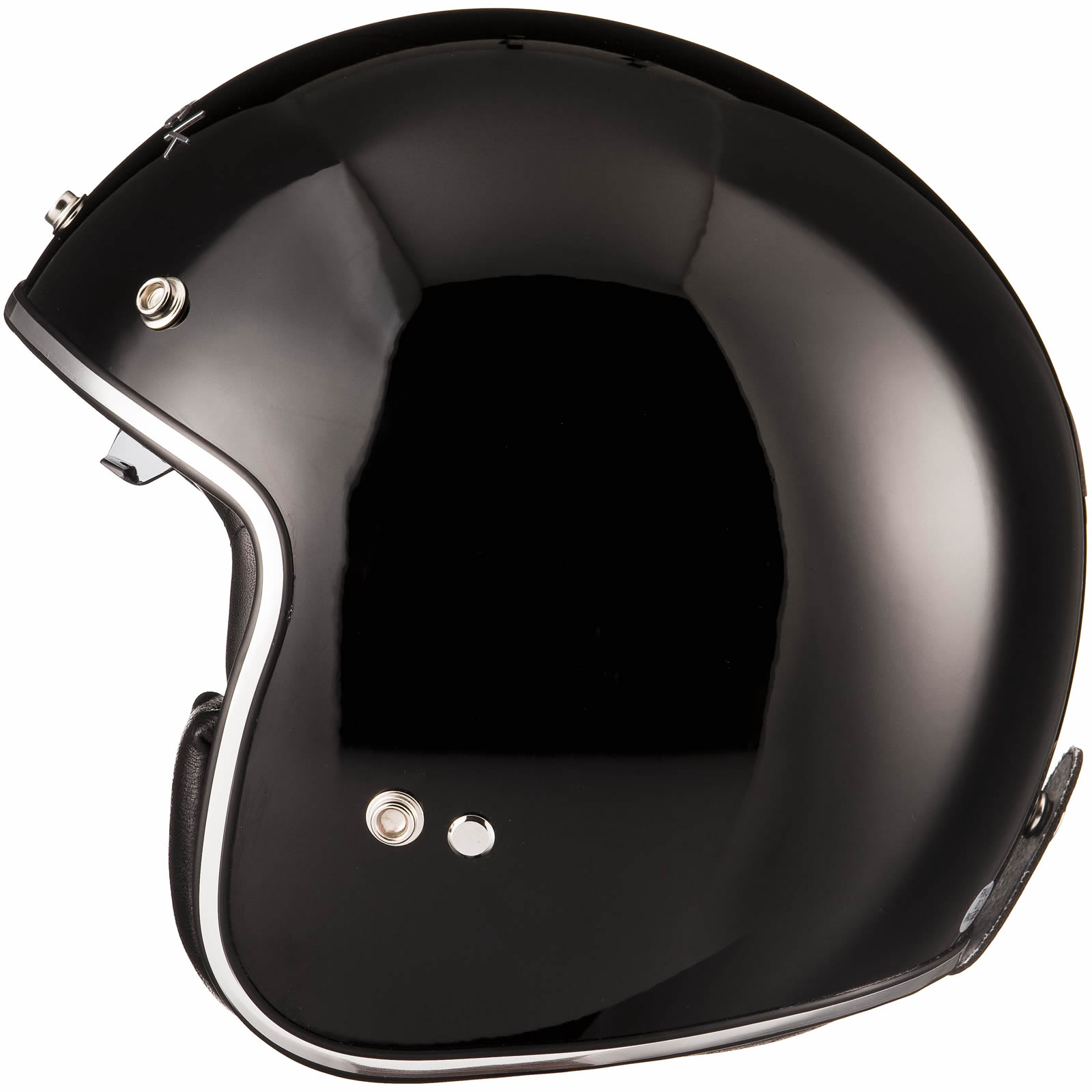 Black Classic Open Face Motorcycle Helmet - Clearance - Ghostbikes.com