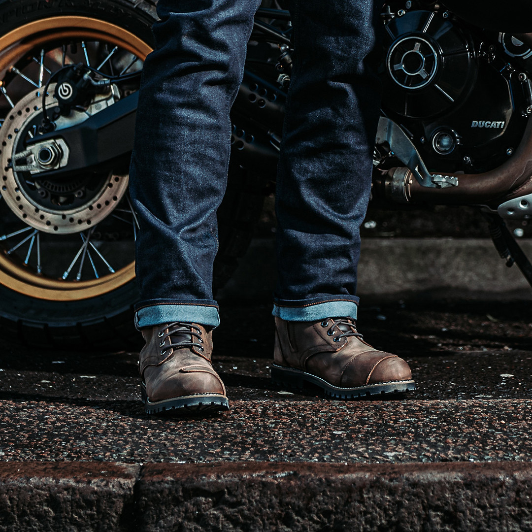 Spada Pilgrim Grande CE Leather Motorcycle Motorbike Touring Boots ...