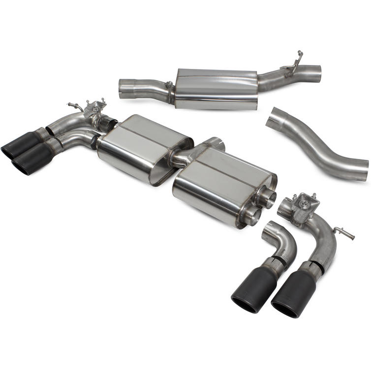 Scorpion Car Exhaust Cat-Back System Resonated Electronic Valved Black ...