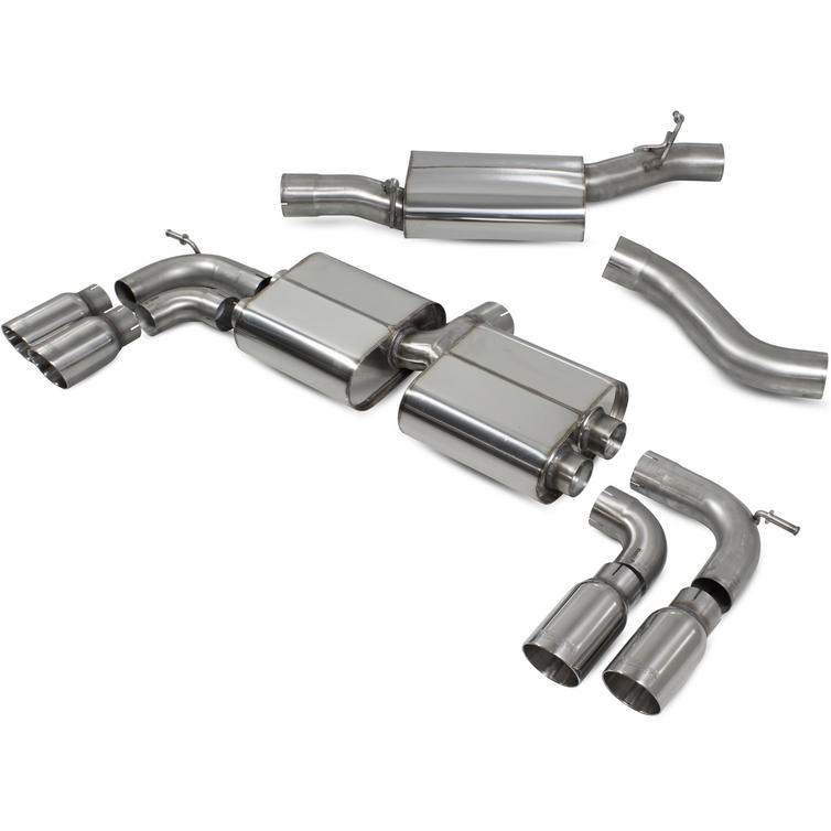 Scorpion Car Exhaust Cat-Back System Resonated Non-Valved Polished ...