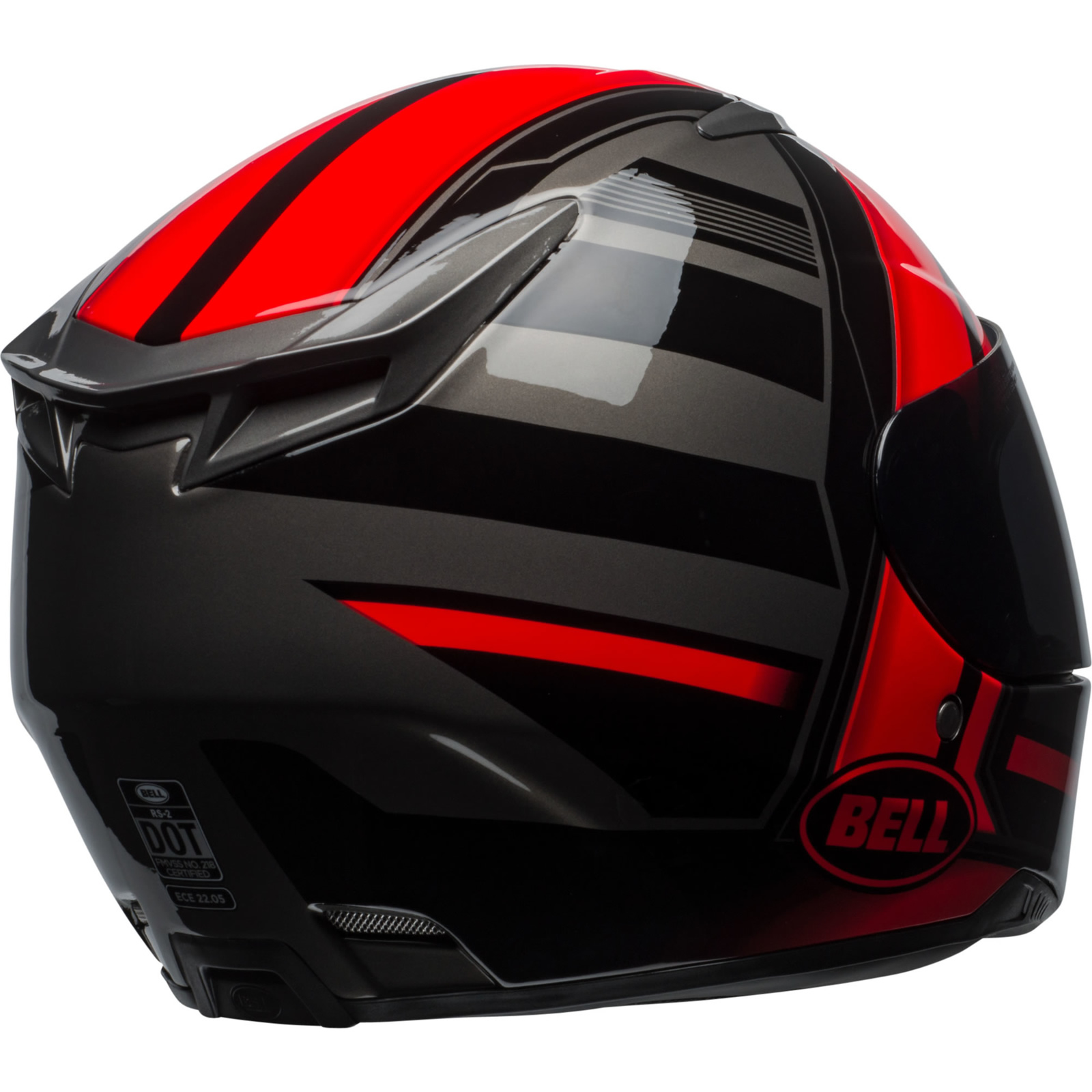 Bell RS-2 Tactical Motorcycle Helmet XS Red Black Titanium - Full Face ...