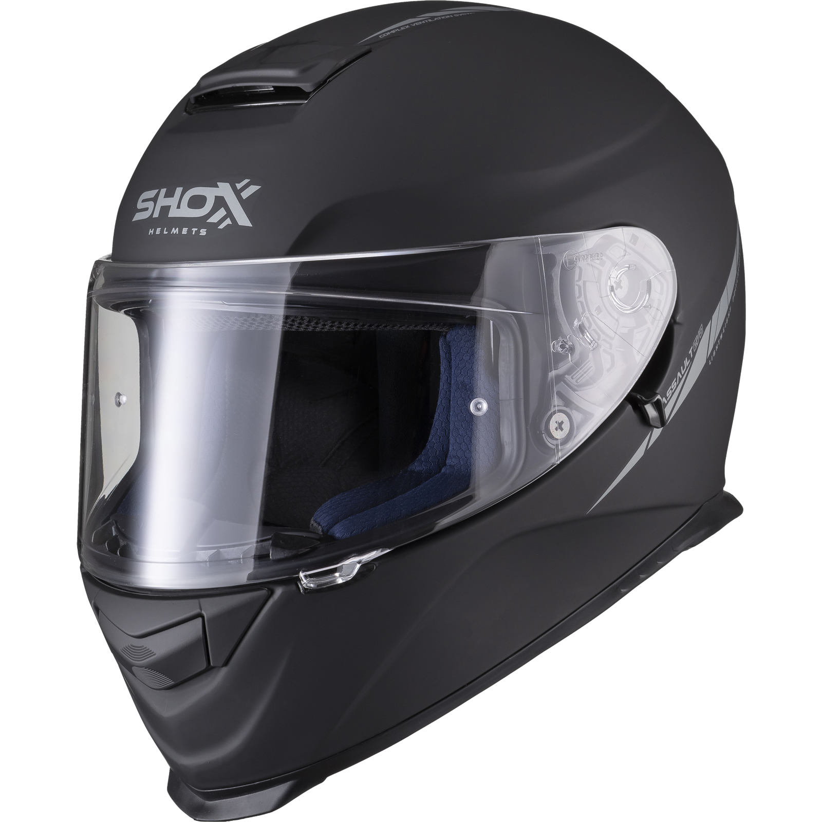Shox Assault Evo Full Face Inner SunVisor Pinlock Motorcycle Helmet ...