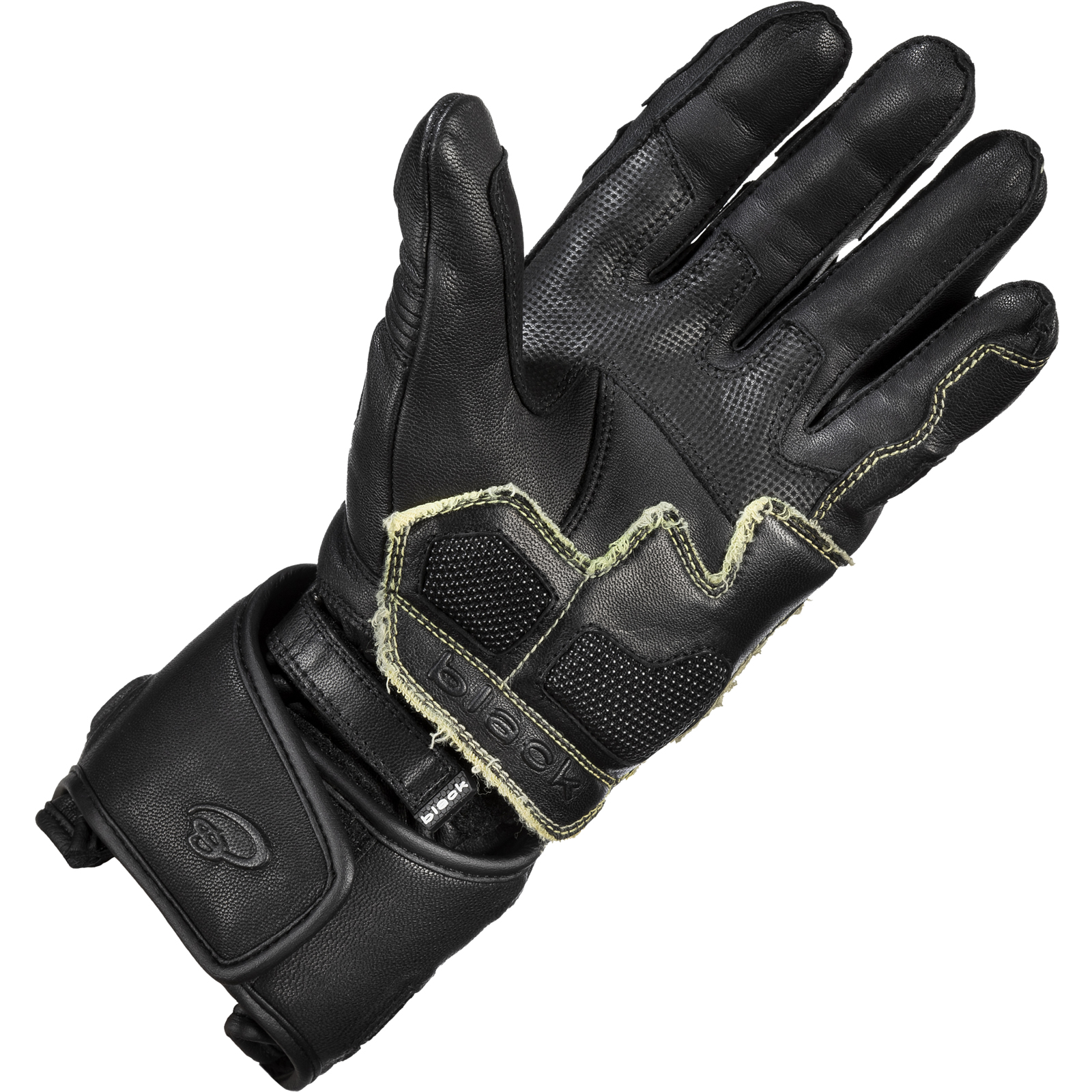Black Rhino Leather Motorcycle Gloves Motorbike Gauntlets | eBay UK