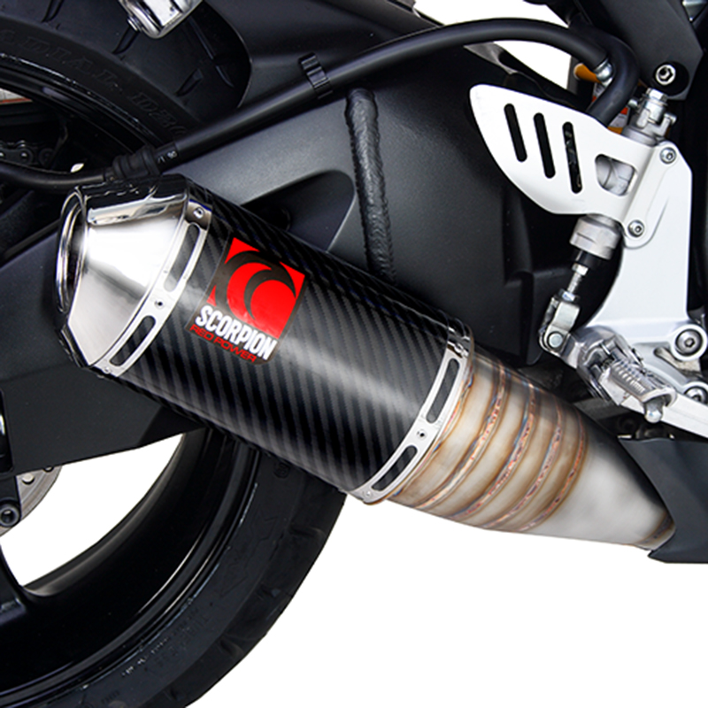 Scorpion Tagma Carbon Oval Exhaust Suzuki GSXR600 K6-7 06-07 - Motorcycle - Ghostbikes.com