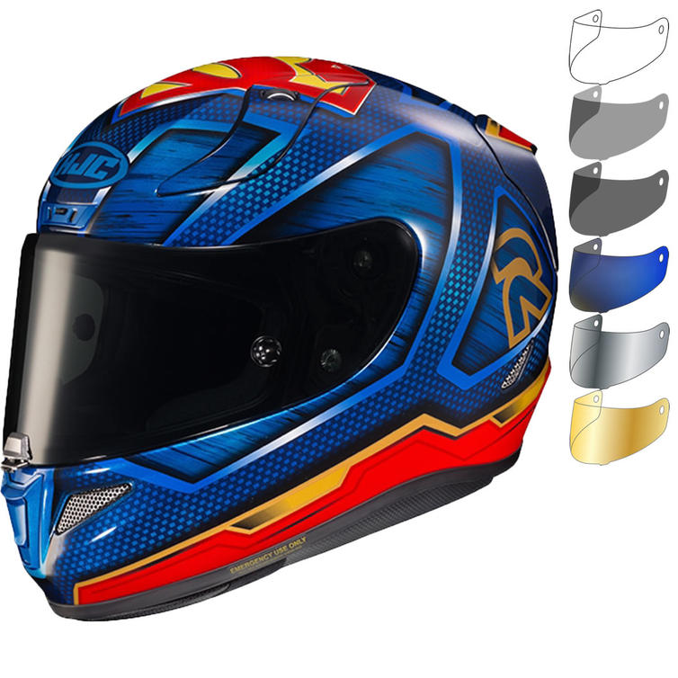 HJC RPHA 11 Superman DC Motorcycle Helmet & Visor - Full Face Helmets ...