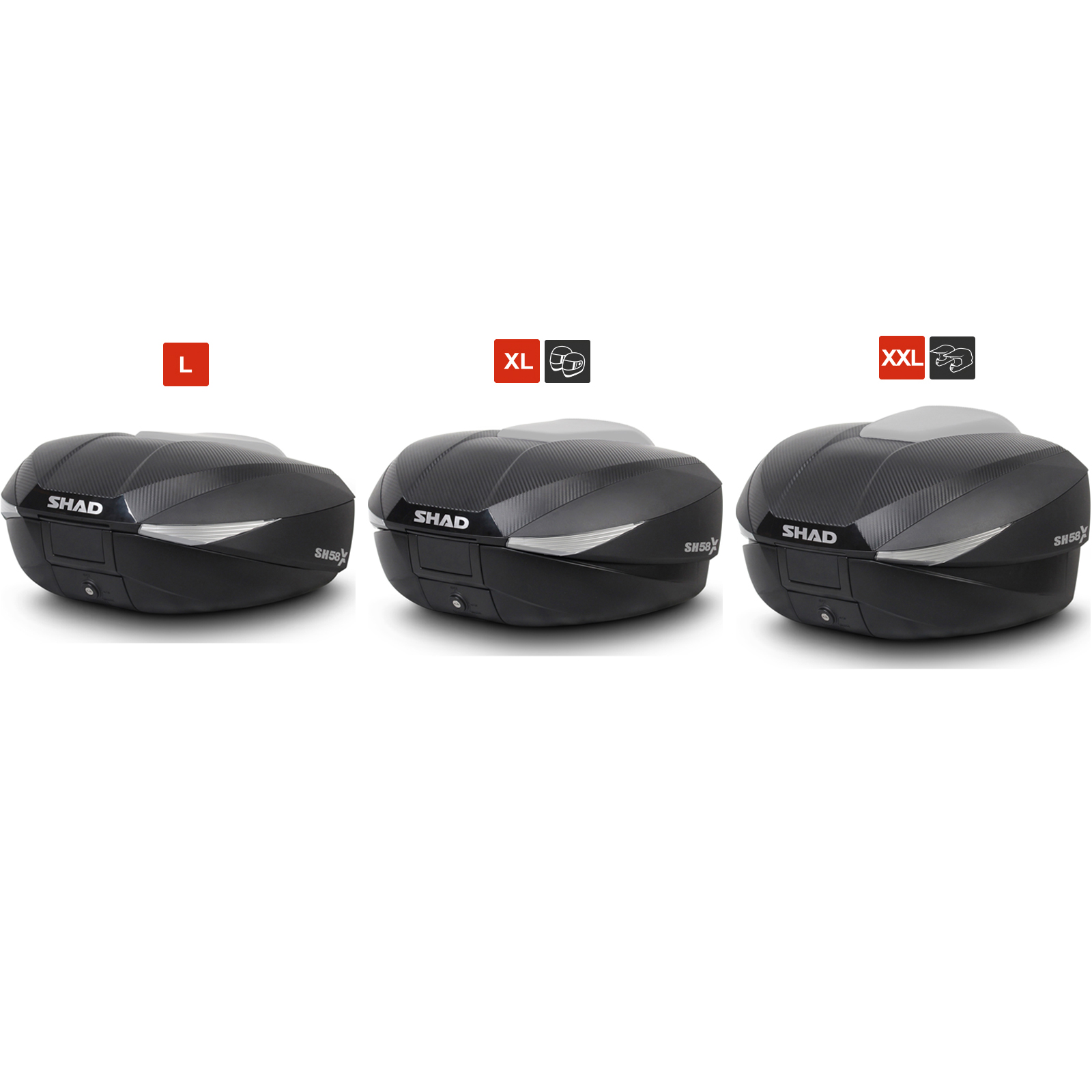 Shad SH58X Expandable Top Case 58L Carbon - Top Cases - Ghostbikes.com