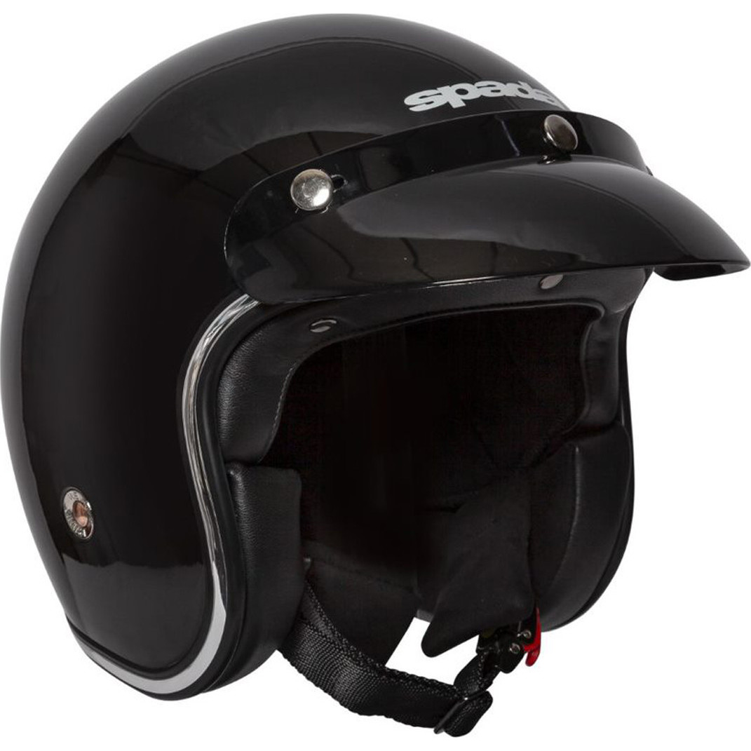 Spada Classic Plain Open Face Motorcycle Helmet Classic Cruiser Custom ...