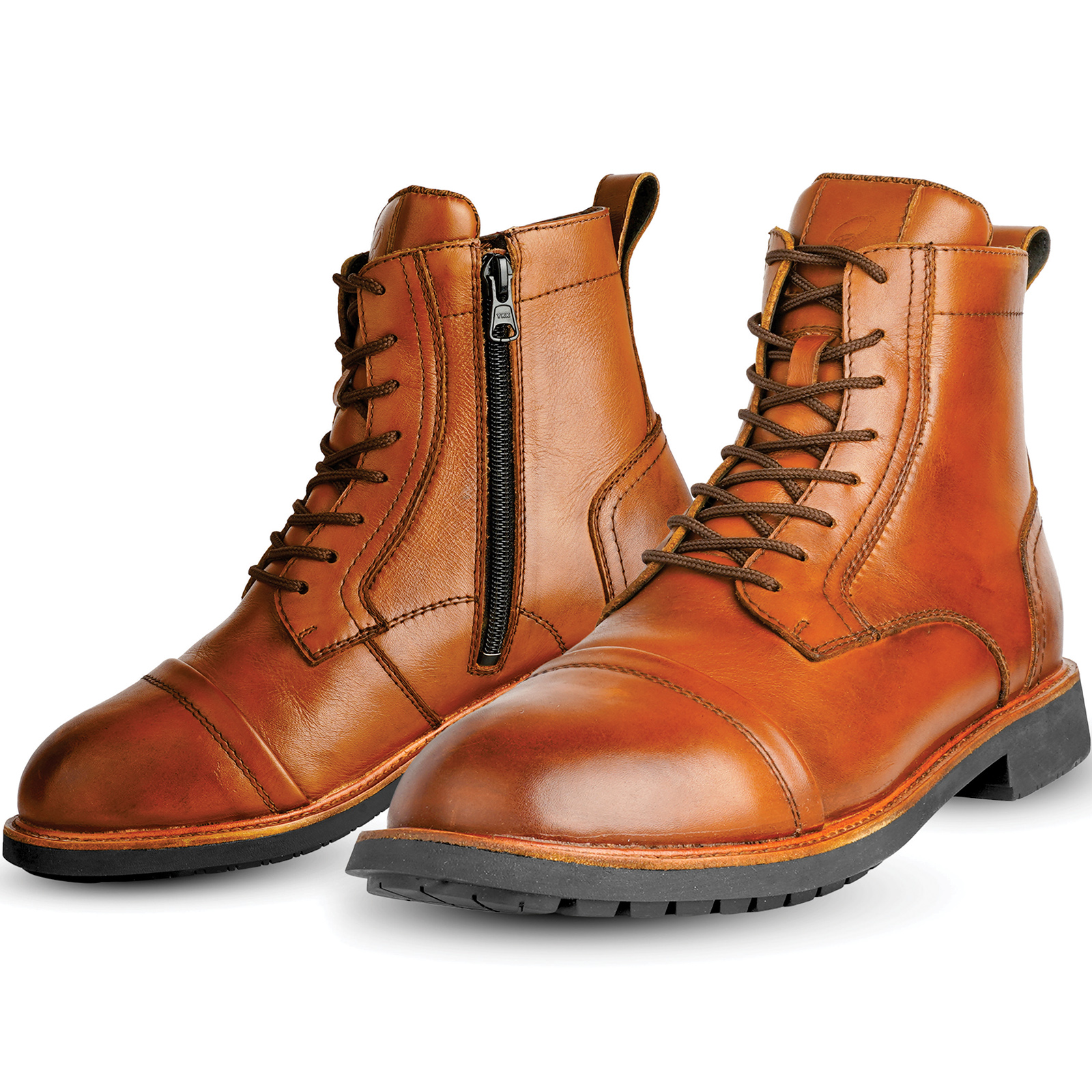 Black Guard Oxford Leather Motorcycle Boots Rider Footwear All Sizes ...