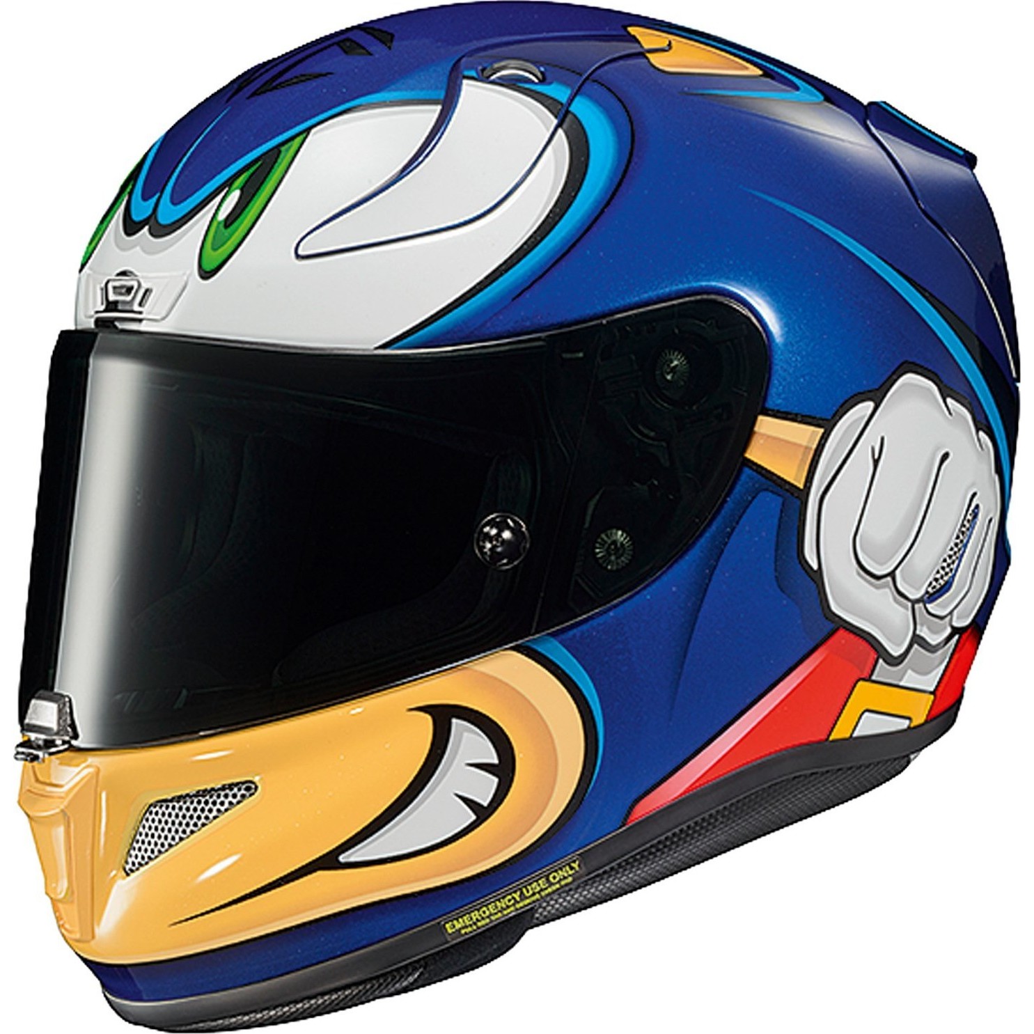 HJC RPHA 11 Sonic the Hedgehog Motorcycle Helmet & Visor - Full Face Helmets - Ghostbikes.com