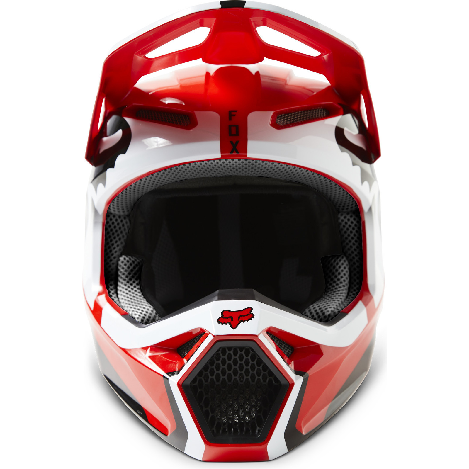 Fox Racing 2023 V1 Leed Flo Red Motocross Helmet - Helmets - Ghostbikes.com