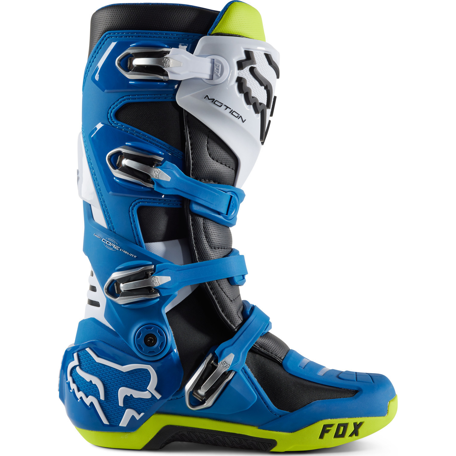Fox Racing Motion Blue Yellow Motocross Boots - New Arrivals ...