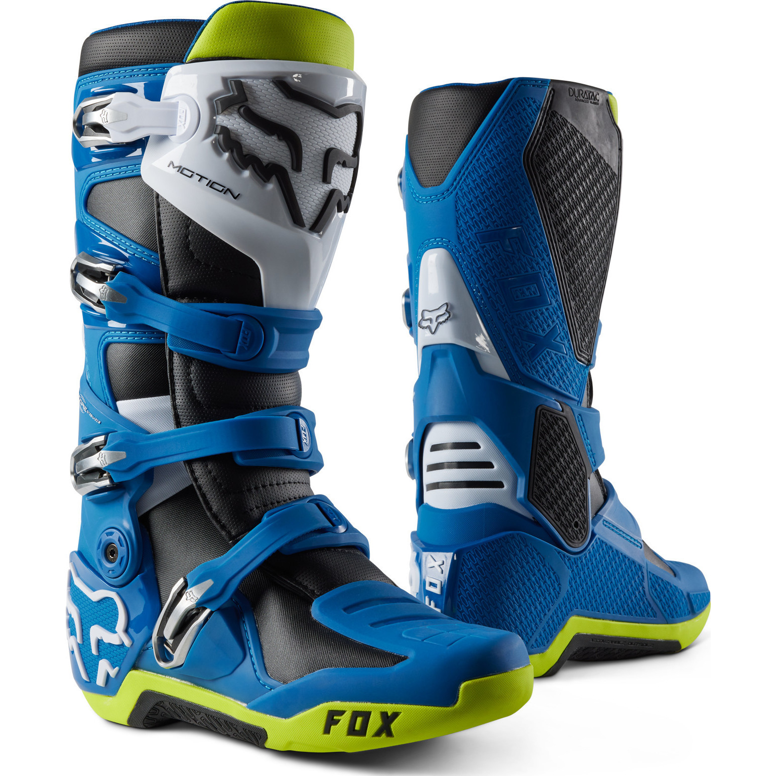 Fox Racing Motion Blue Yellow Motocross Boots - New Arrivals ...