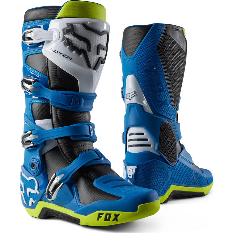 Fox Racing Motion Blue Yellow Motocross Boots - New Arrivals ...