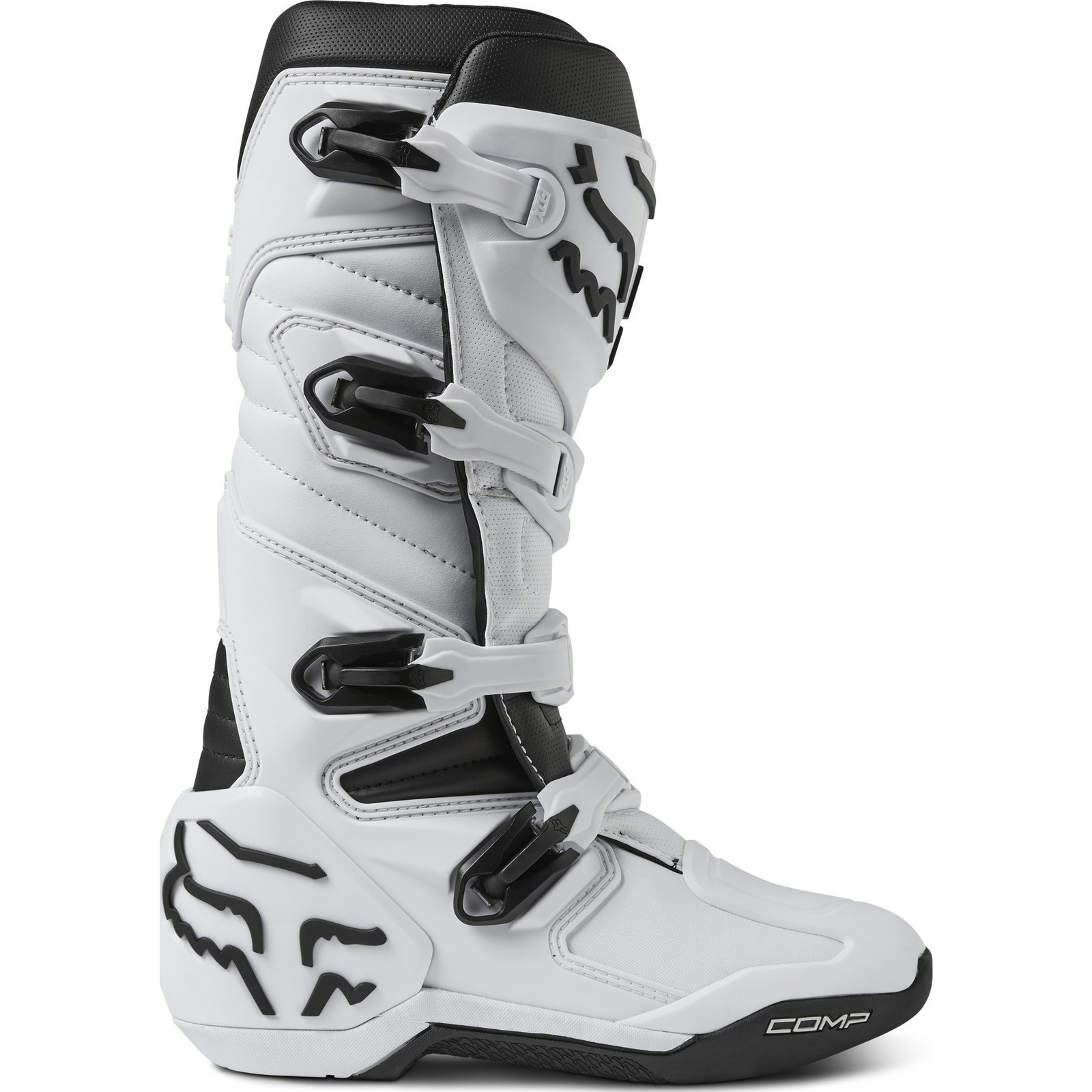 Fox Racing 2023 Comp White Motocross Boots - Boots - Ghostbikes.com