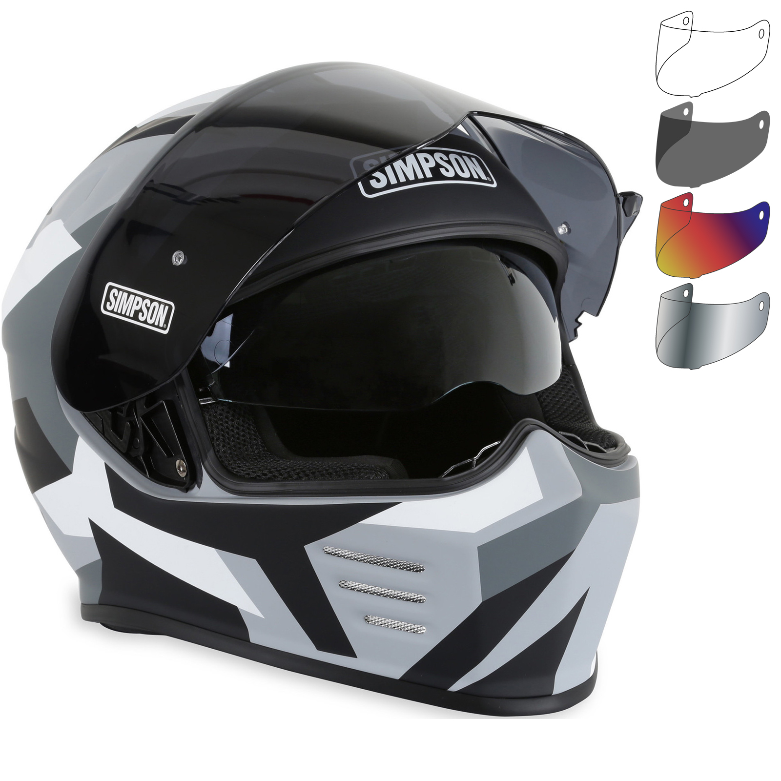 Simpson Venom Have Blue Motorcycle Helmet & Visor - Full Face Helmets ...