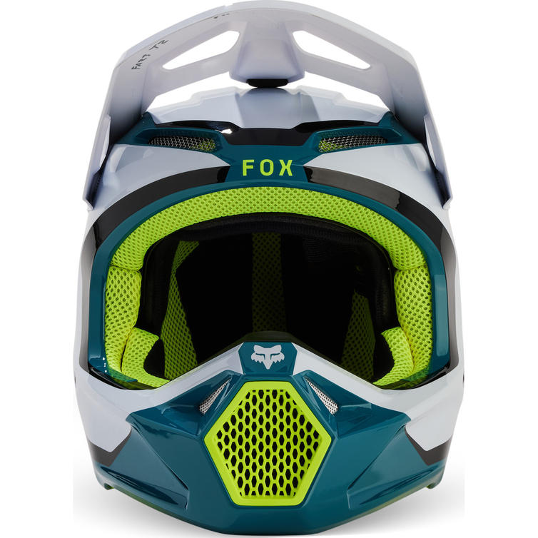 Fox Racing 2024 Youth V1 Nitro Maui Blue Motocross Helmet - Helmets ...