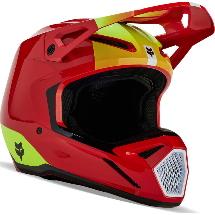 Fox Racing 2024 Youth V1 Ballast Fluo Red Motocross Helmet - Helmets ...