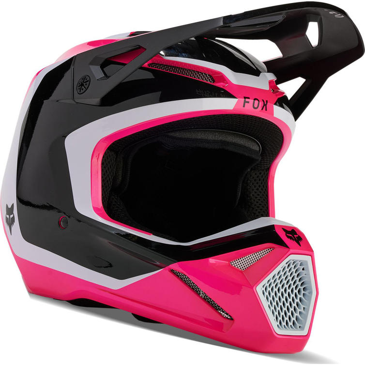 Fox Racing 2024 V1 Nitro Youth Motocross Helmet - Black Pink - Helmets ...