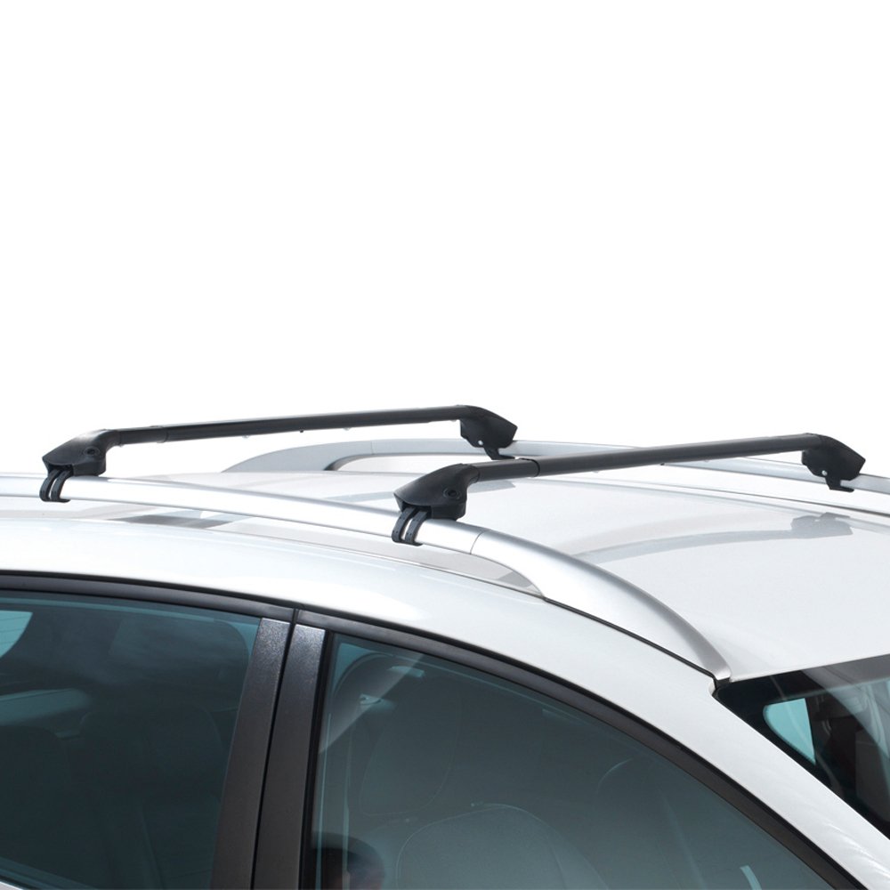 Modula Silver Aero Aluminium Telescopic Roof Bars Open Rail Cars ...