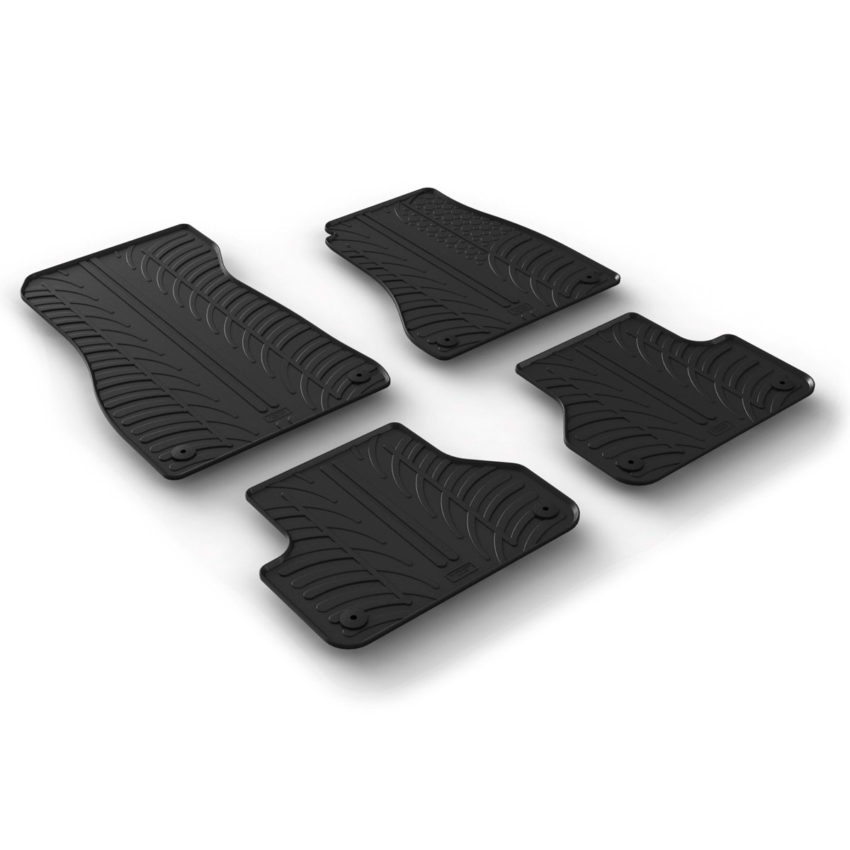 Gledring Fitted Rubber Boot Liner & Floor Mats Set to fit Audi A4 Avant ...