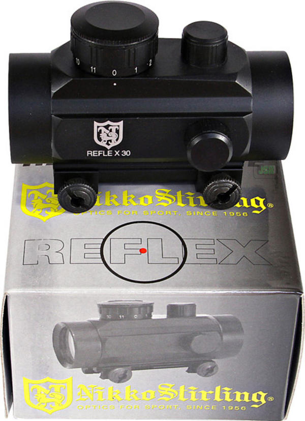 Nikko Stirling 30mm Red Dot Sight with 3/8" 11mm Intergrated Mounts ...