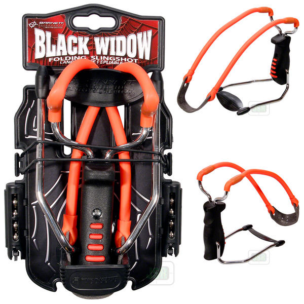 Barnett Black Widow Slingshot Catapult (RED Band) [Free Steel Ammo ...